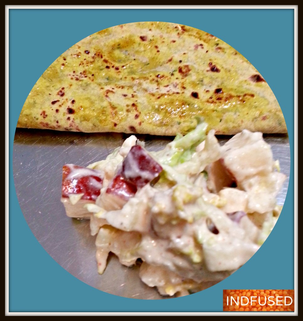 Apple Raita with blue cheese