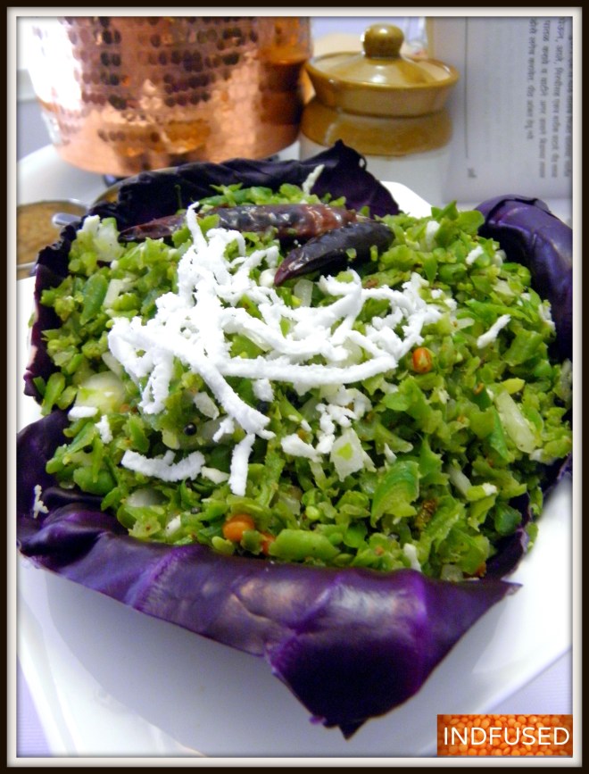 Healthy Green Bean Upkari, an heirloom recipe