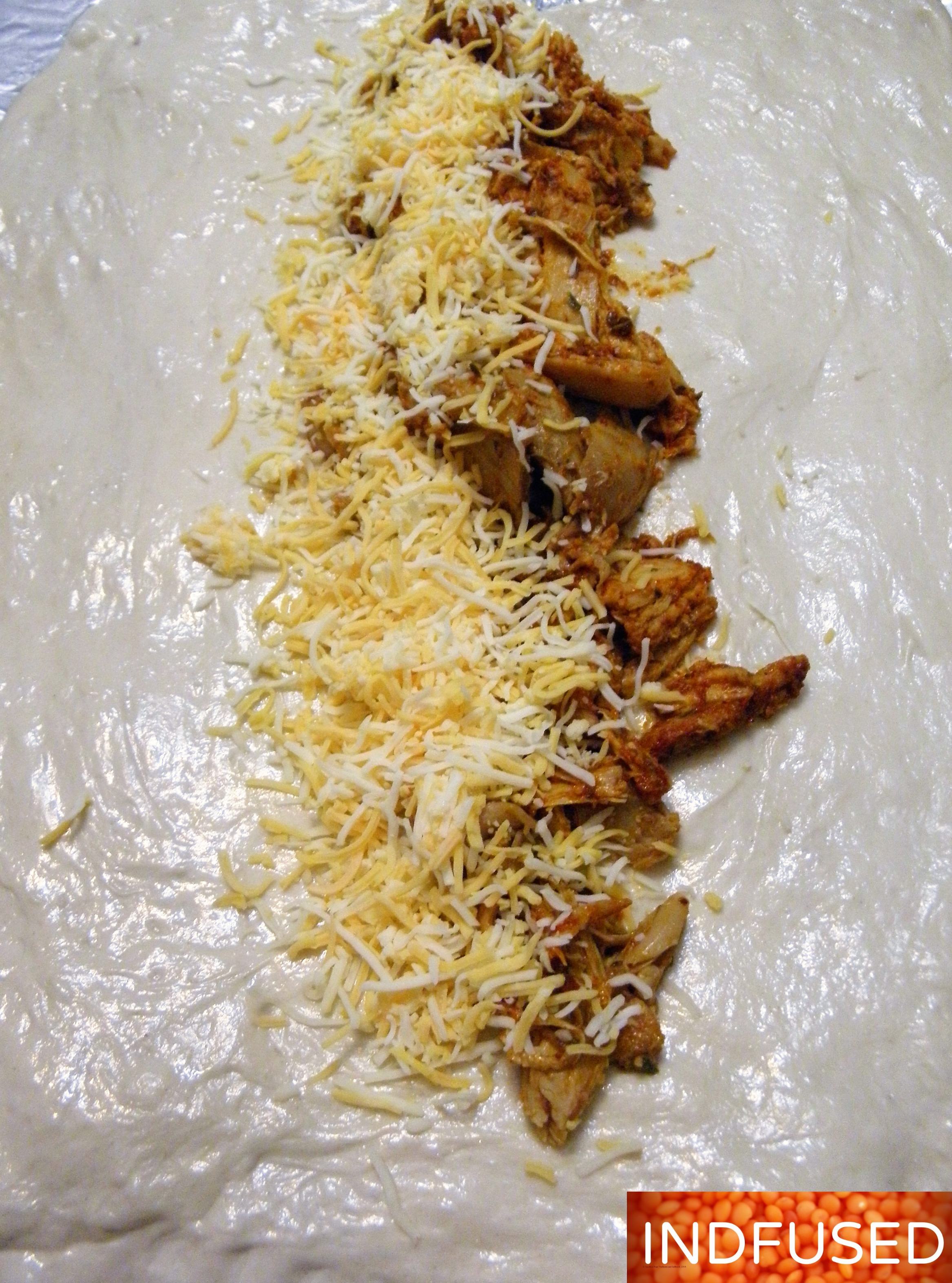 Tandoori Chicken Masala Stuffed Bread- Two easy ways!